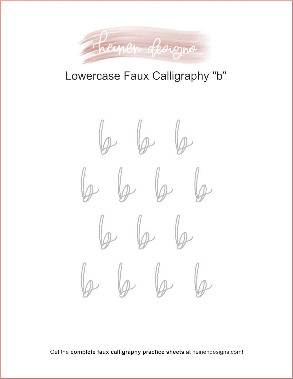 50+ Free Calligraphy Practice Sheets