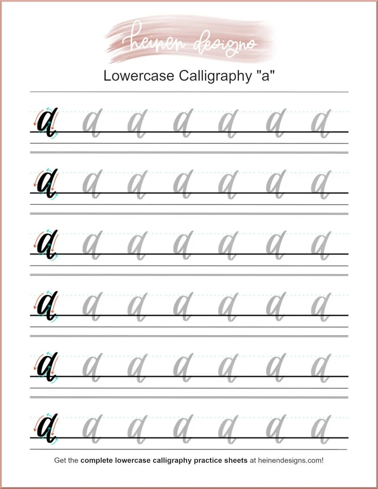 50+ Free Calligraphy Practice Sheets