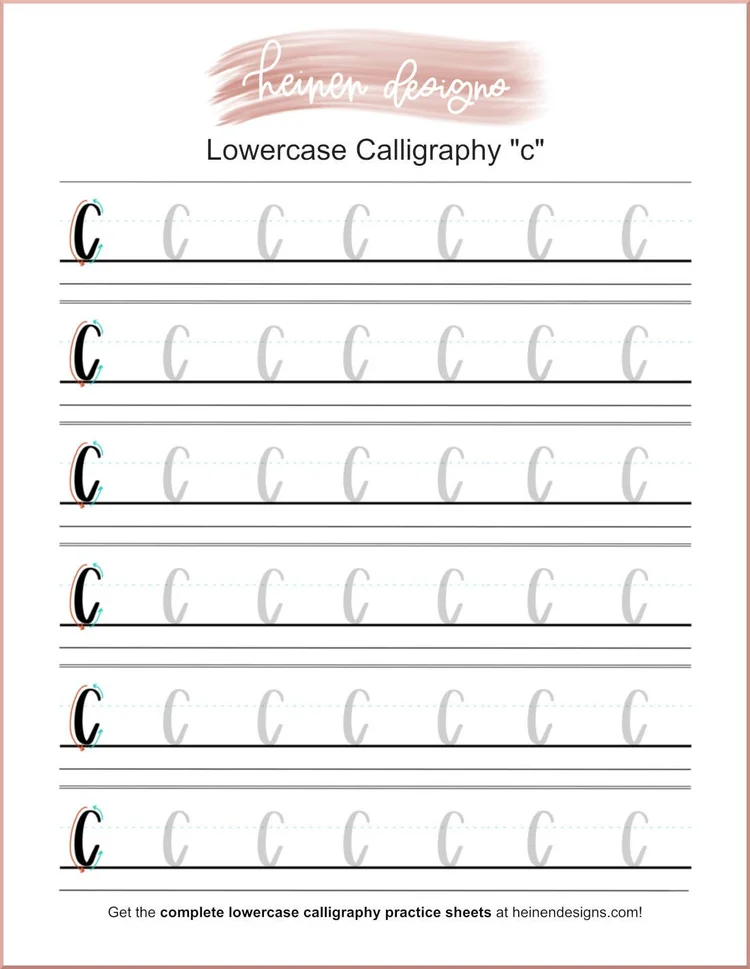 50+ Free Calligraphy Practice Sheets