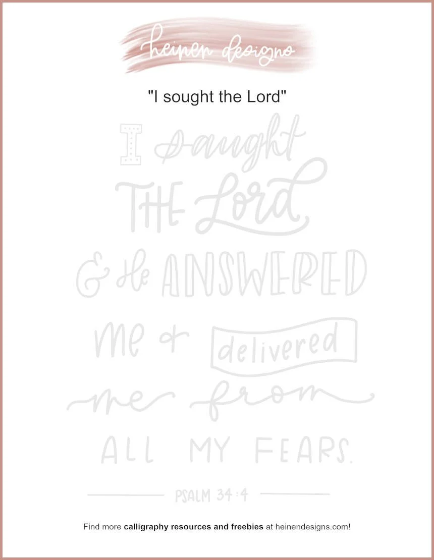 50+ Free Calligraphy Practice Sheets