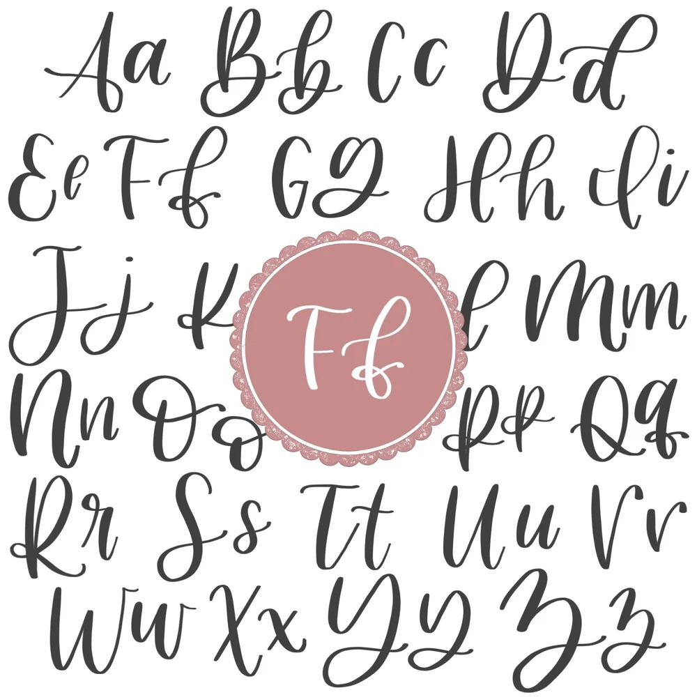 Calligraphy F: Uppercase, Lowercase, Strokes & Practice
