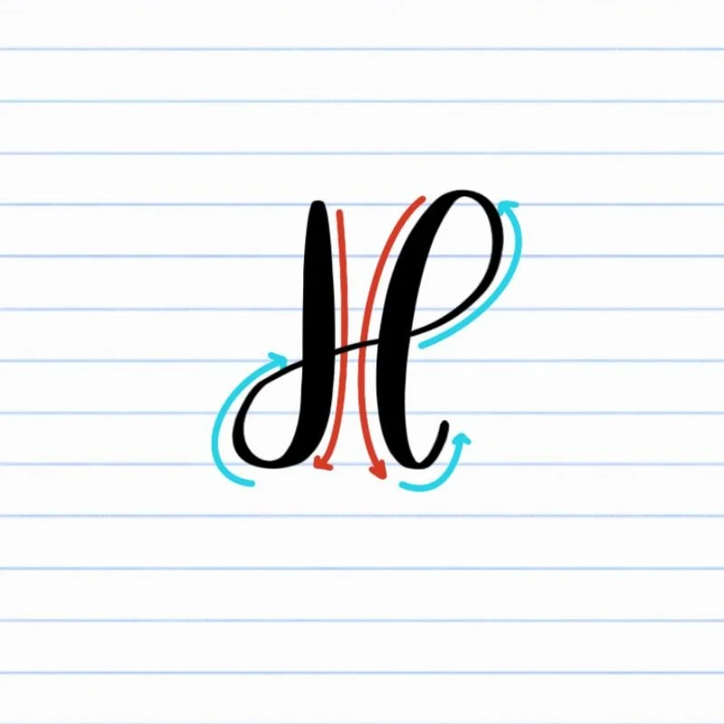 Calligraphy H: Uppercase, Lowercase, Strokes & Practice