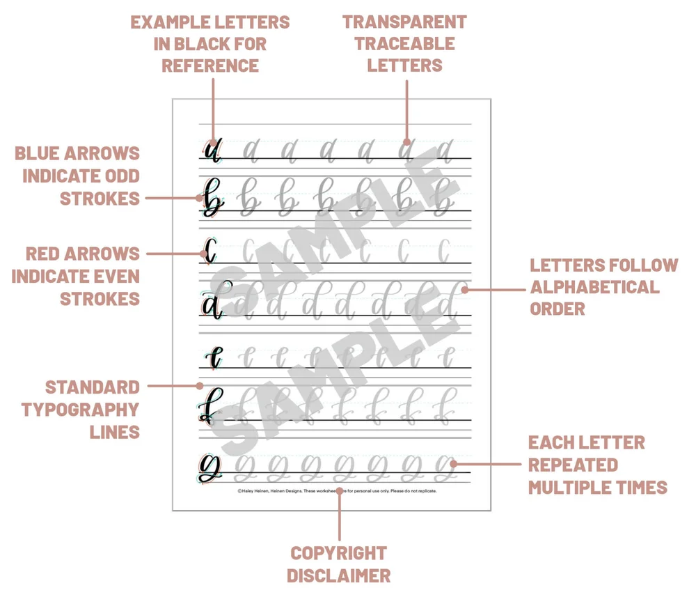 How to Use Calligraphy Practice Sheets + FREE Download