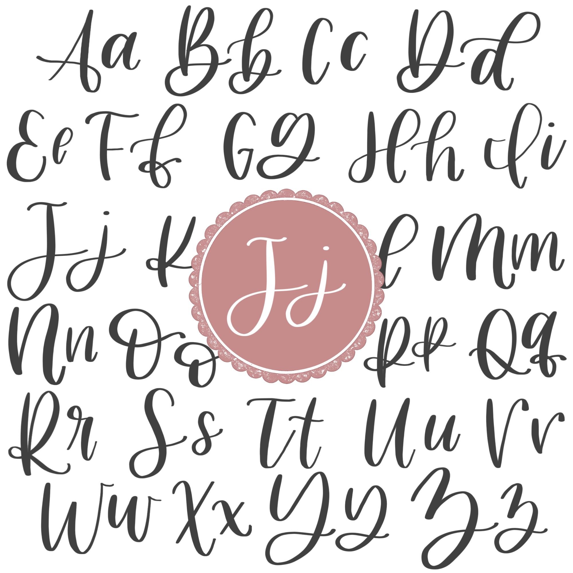 Calligraphy J: Uppercase, Lowercase, Strokes & Practice