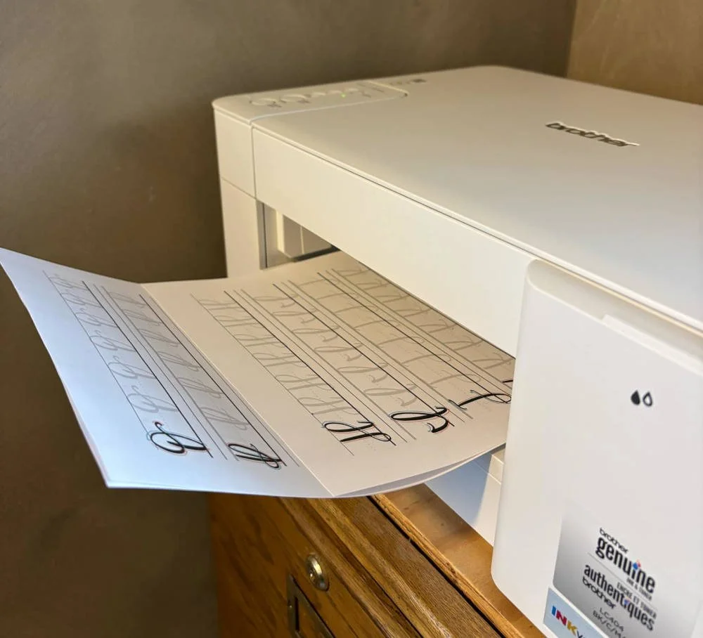 How to Use Calligraphy Practice Sheets + FREE Download