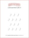 Lowercase Calligraphy Letter j Practice Sheet - Free Download