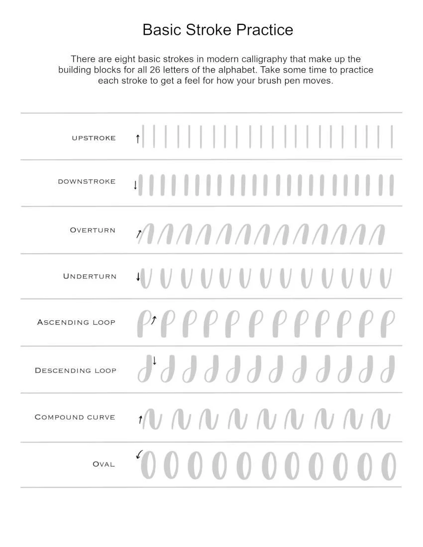 Hand-Lettering Practice Sheets
