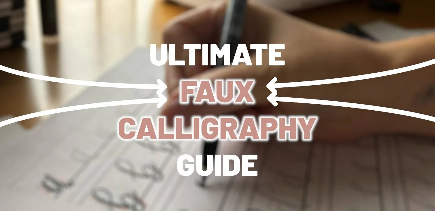 The Ultimate Guide to Faux Calligraphy + FREE Worksheet
