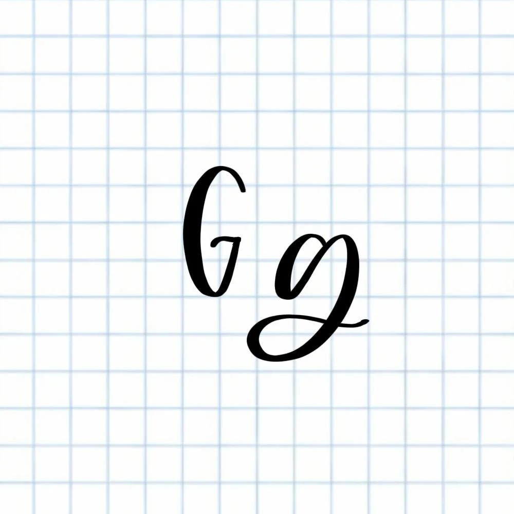 Calligraphy G: Uppercase, Lowercase, Strokes & Practice