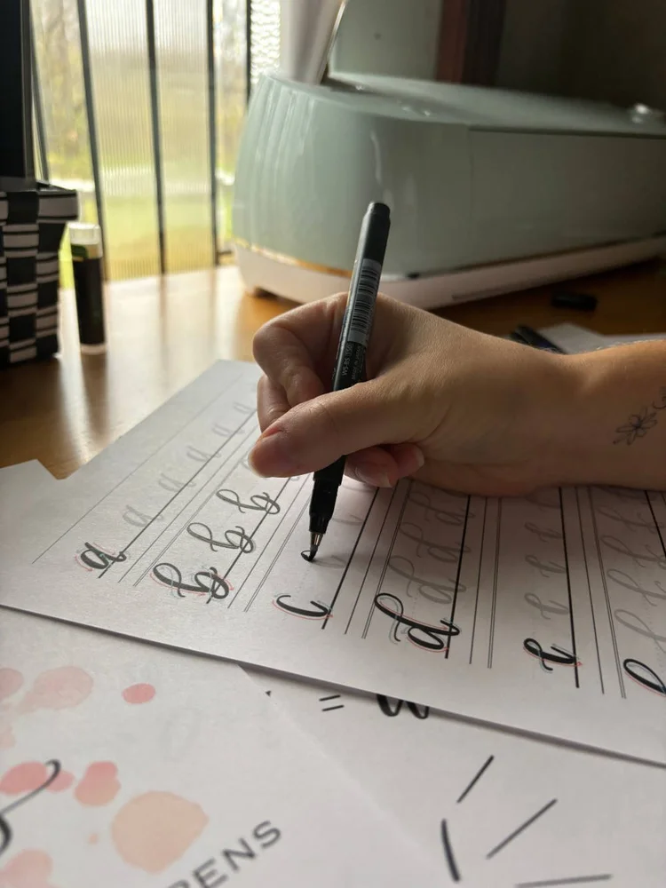 How to Use Calligraphy Practice Sheets + FREE Download