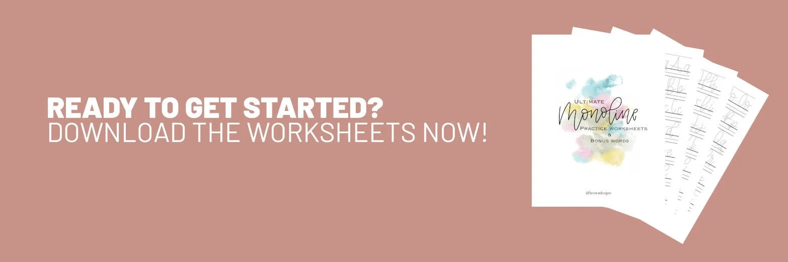 Ultimate Guide to Monoline Lettering - Plus FREE Download!