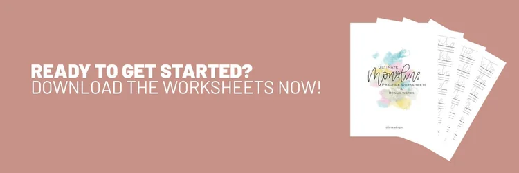 Ultimate Guide to Monoline Lettering - Plus FREE Download!