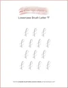 Lowercase Calligraphy Letter f Practice Sheet - Free Download