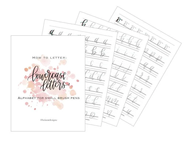 Hand-Lettering Practice Sheets | Heinen Designs