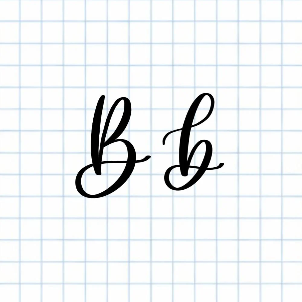 Calligraphy Letter B: Uppercase, Lowercase, Strokes & Practice