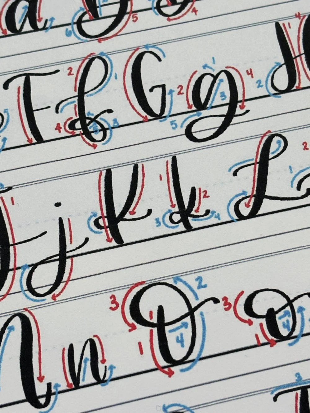 Calligraphy K: Uppercase, Lowercase, Strokes & Practice