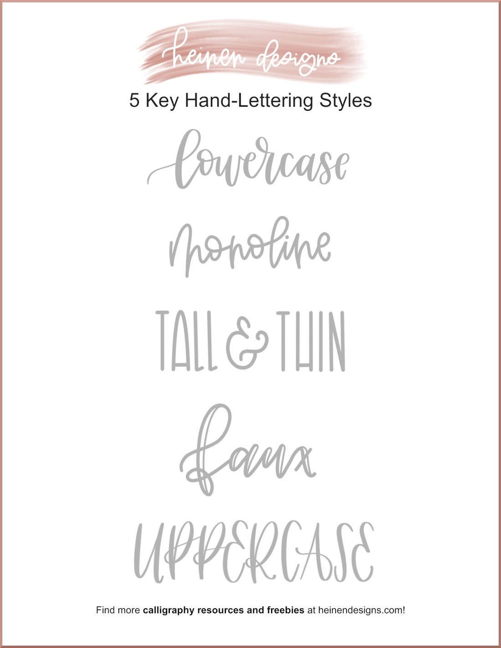 Key Hand-Lettering Styles You Should Learn + Free Download