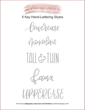 Key Hand-Lettering Styles Worksheet - Free Download
