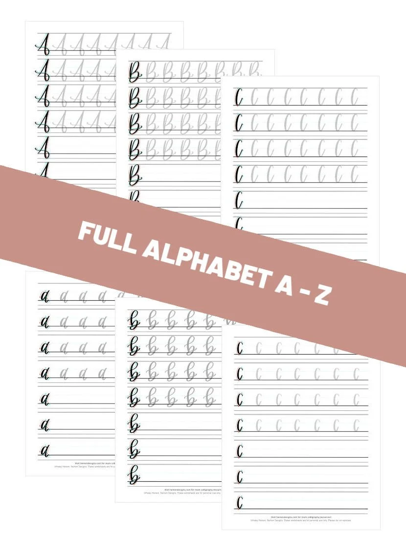 Hand-Lettering Practice Sheets