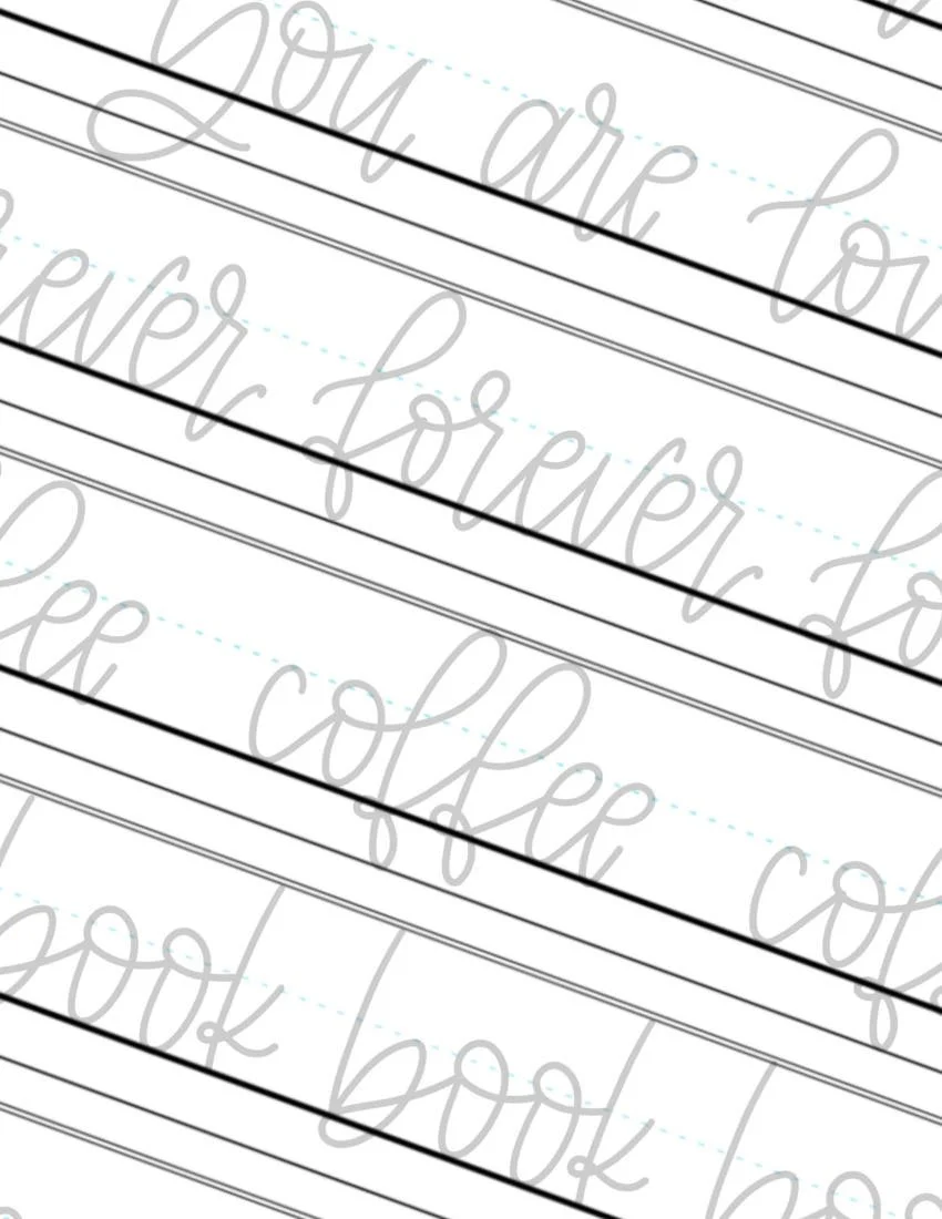 Hand-Lettering Practice Sheets