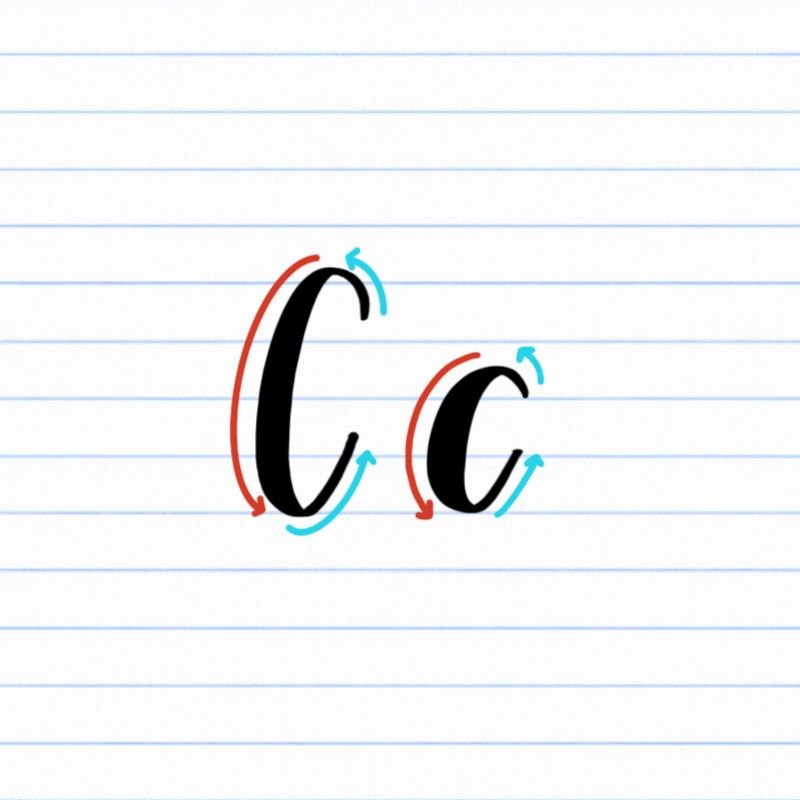 Calligraphy C: Uppercase, Lowercase, Strokes & Practice