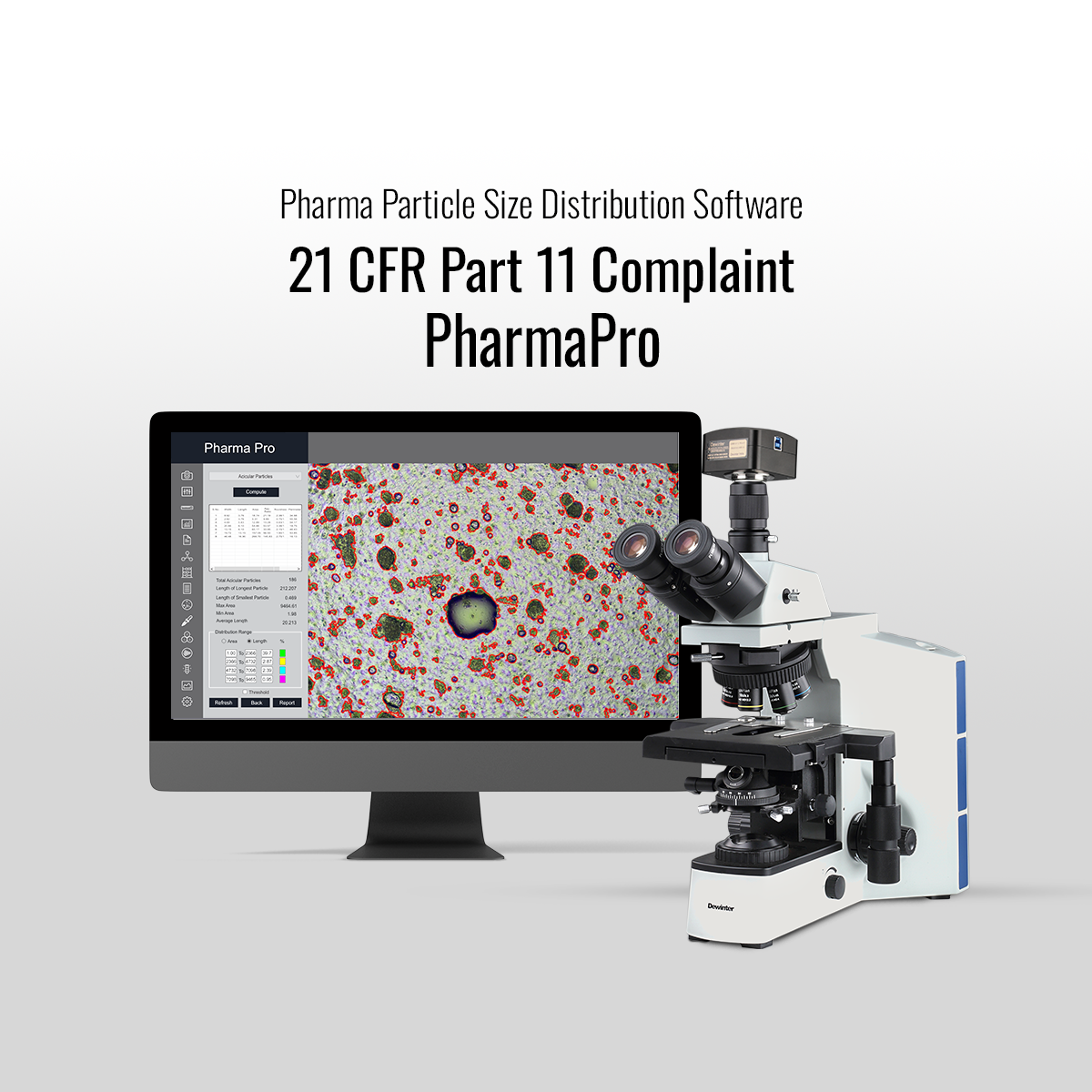 Pharma Pro Particle Analysis Software | FDA 21 CFR 11 Compliant | API Particle Size Distribution ...