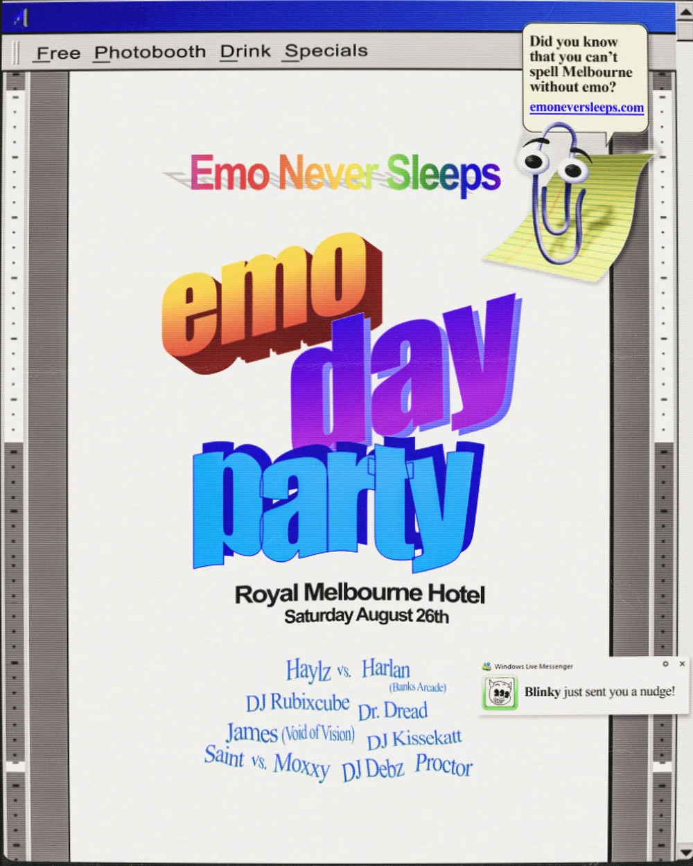 EMO NEVER SLEEPS — MELBOURNE EMO FOREVER