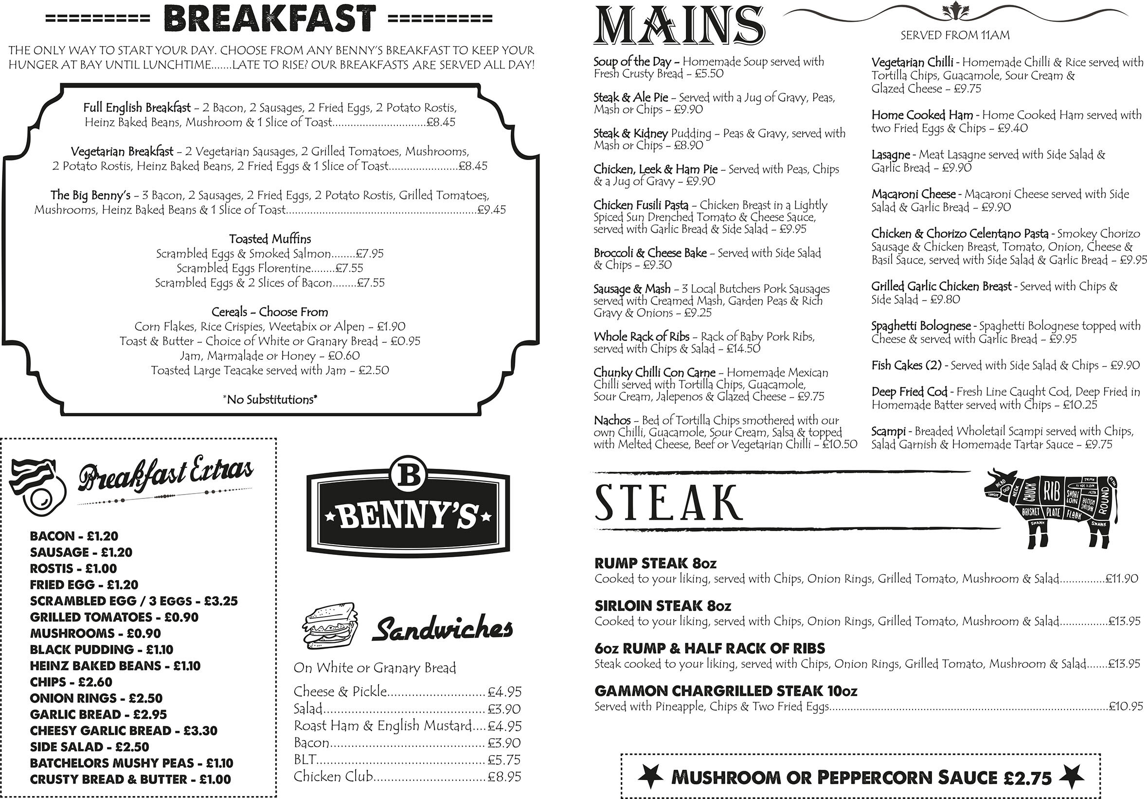 benny's diner - food-breakfast-takeaway-pizza