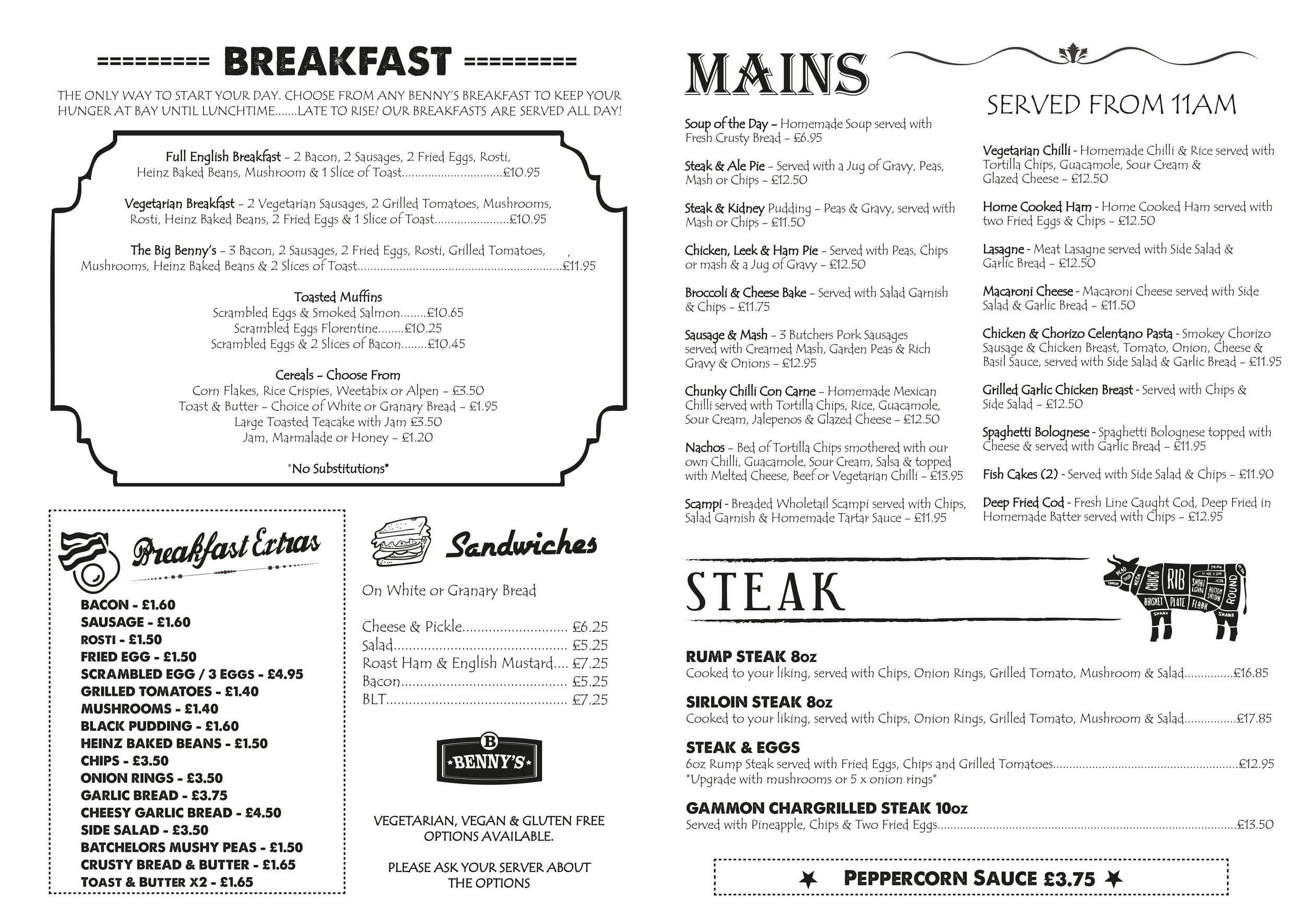 benny's diner - food-breakfast-takeaway-pizza