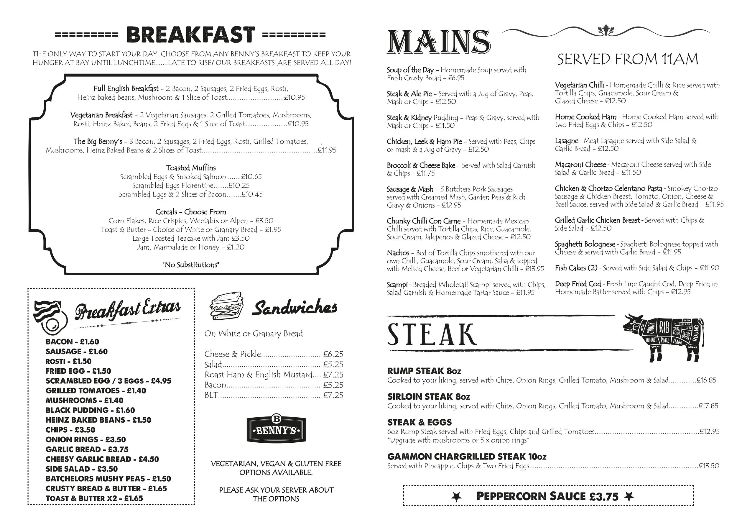 benny's diner - food-breakfast-takeaway-pizza