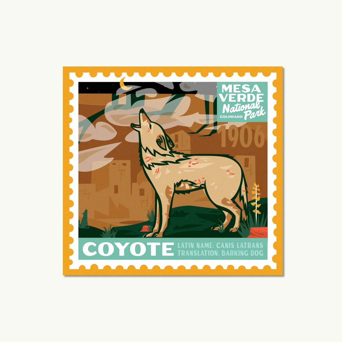 Rocky Mountain National Park Stamp Sticker — Stray Wild