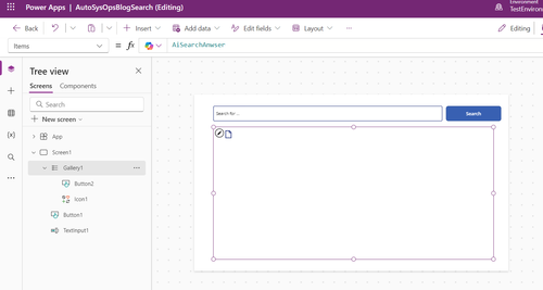Use AI search in a power app to search an API — AutoSysOps