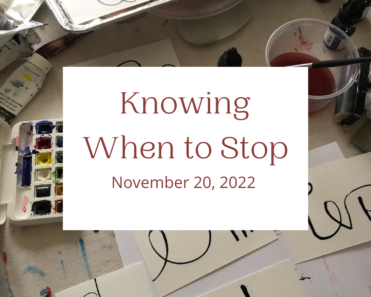 Studio Notes — STEPHANIE GIBSON