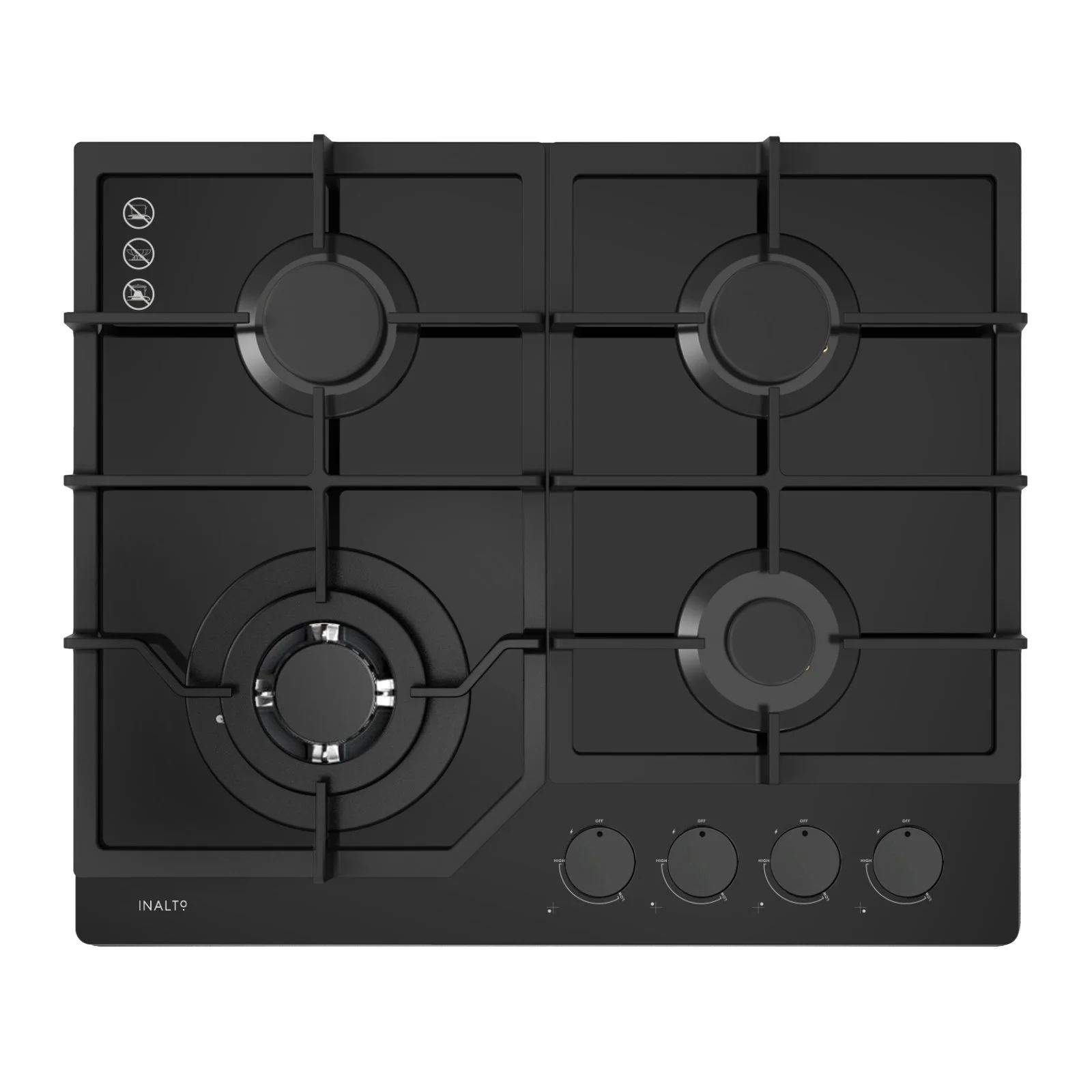 90cm Gas Cooktop with Wok Burner | ICG905W — InAlto