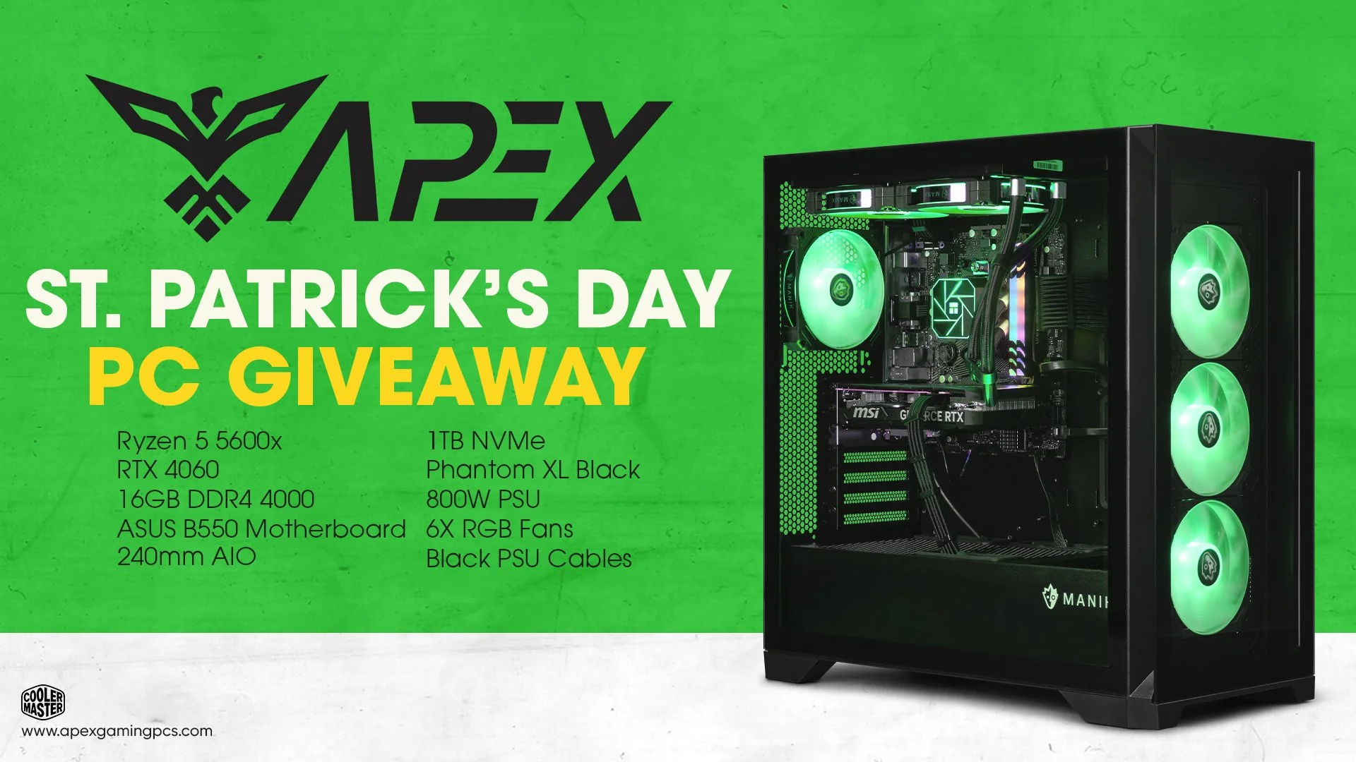 Apex Gaming PCs St. Patrick’s Day Giveaway — JB15 Group