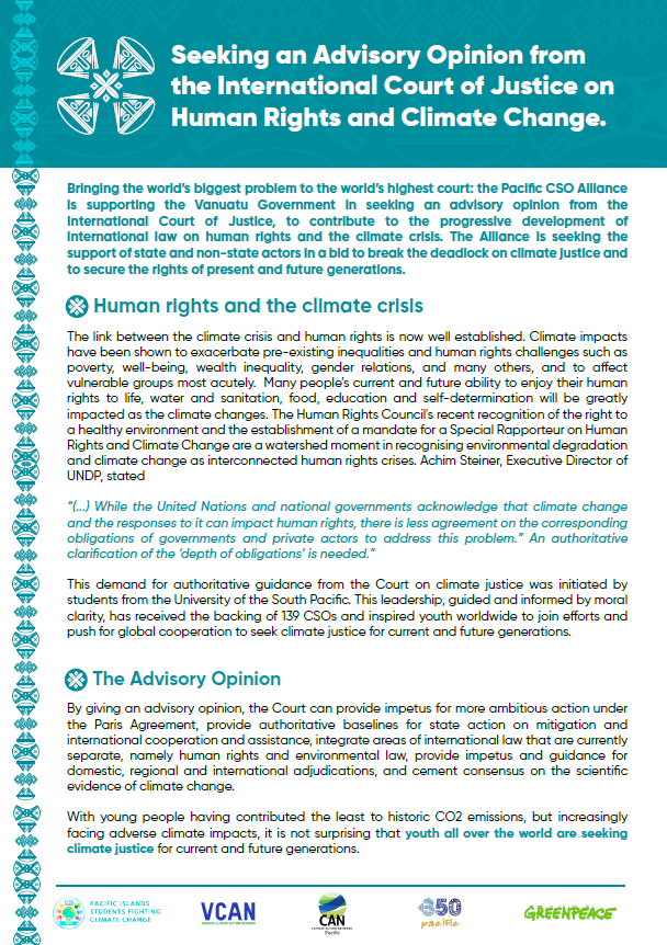 Alliance For A Climate Justice Advisory Opinion Pacific Islands