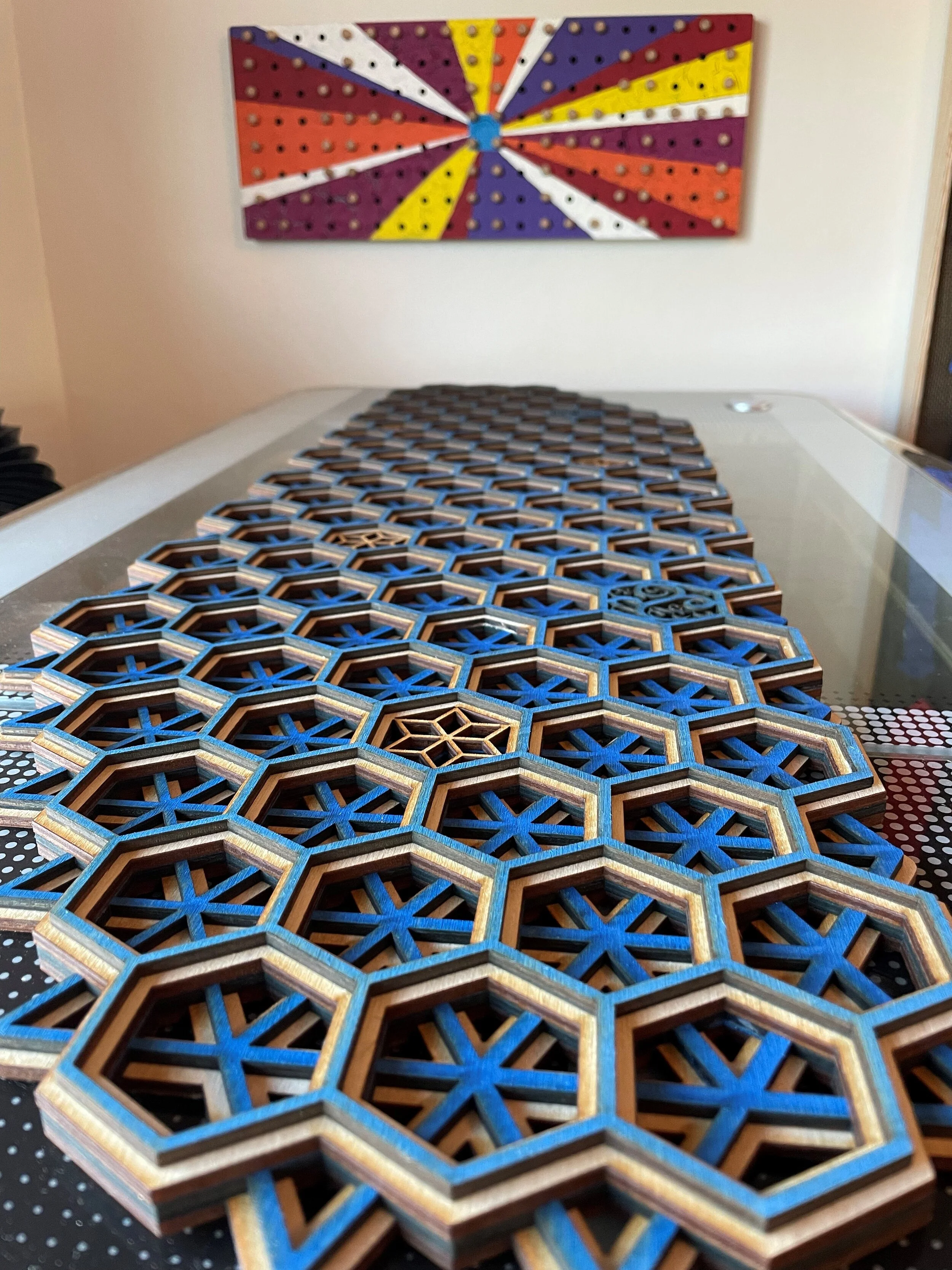 4 layer hexagon wall art — Engineered Relics