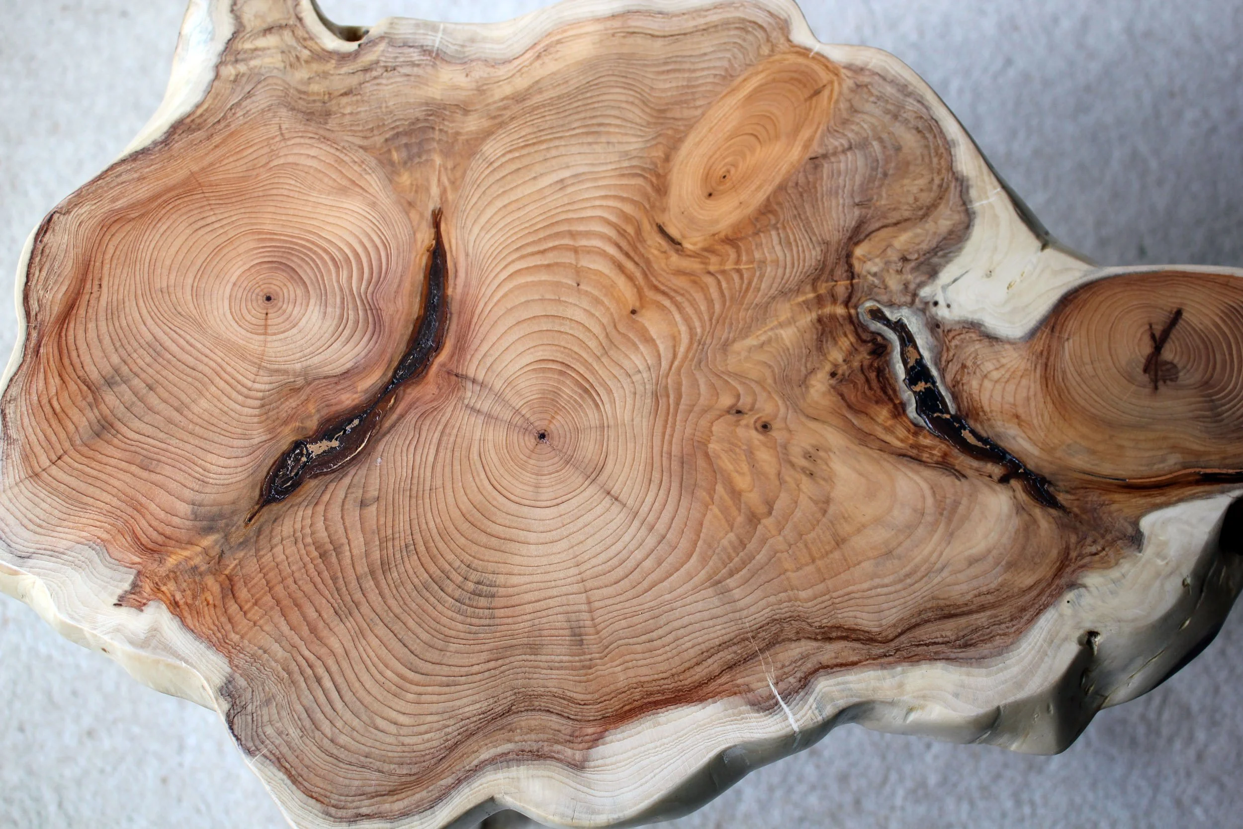 YEW side feature side table NOW SOLD - beautiful one off handmade live edge — Visibull Art and ...