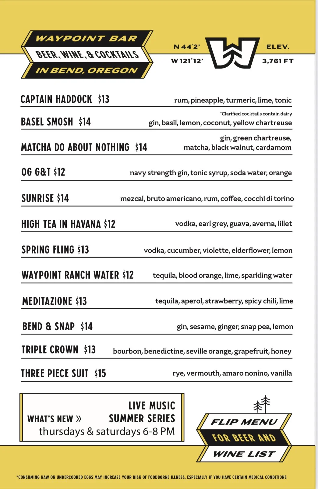 MENU — Waypoint by Bend Brewing