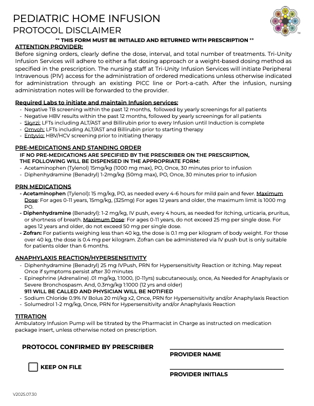 Home Infusion Order Forms — Home Infusion Options