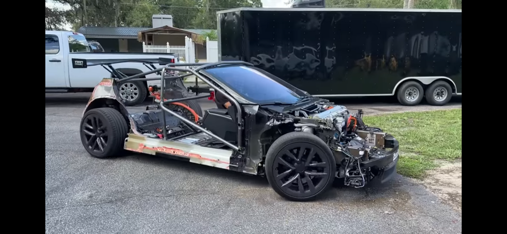 This Stripped Out Tesla Plaid Is Running Eight-Second Quarter-Mile ...