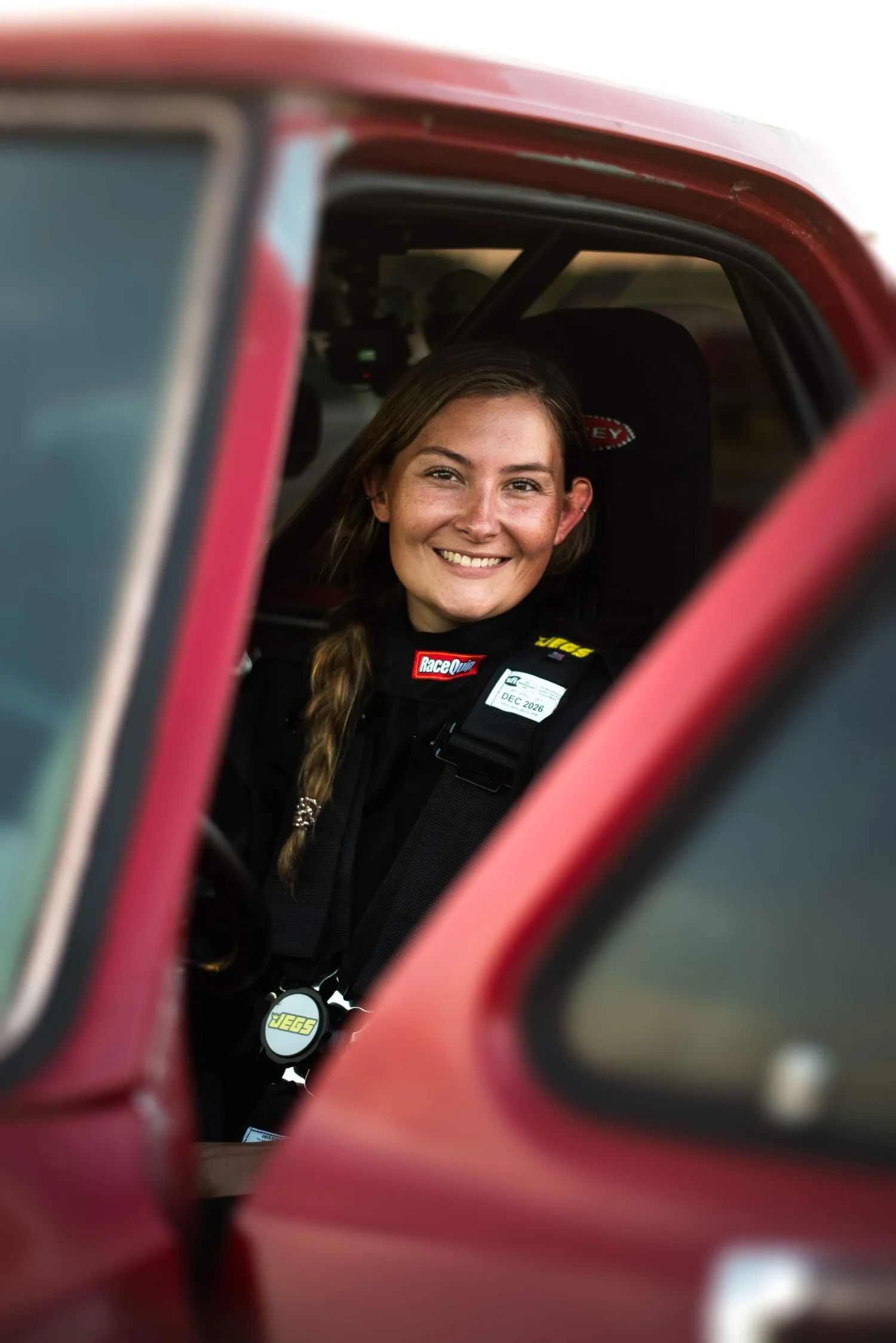 Whether It’s Welding Metal in the Shop, or Her Competition on the Track ...