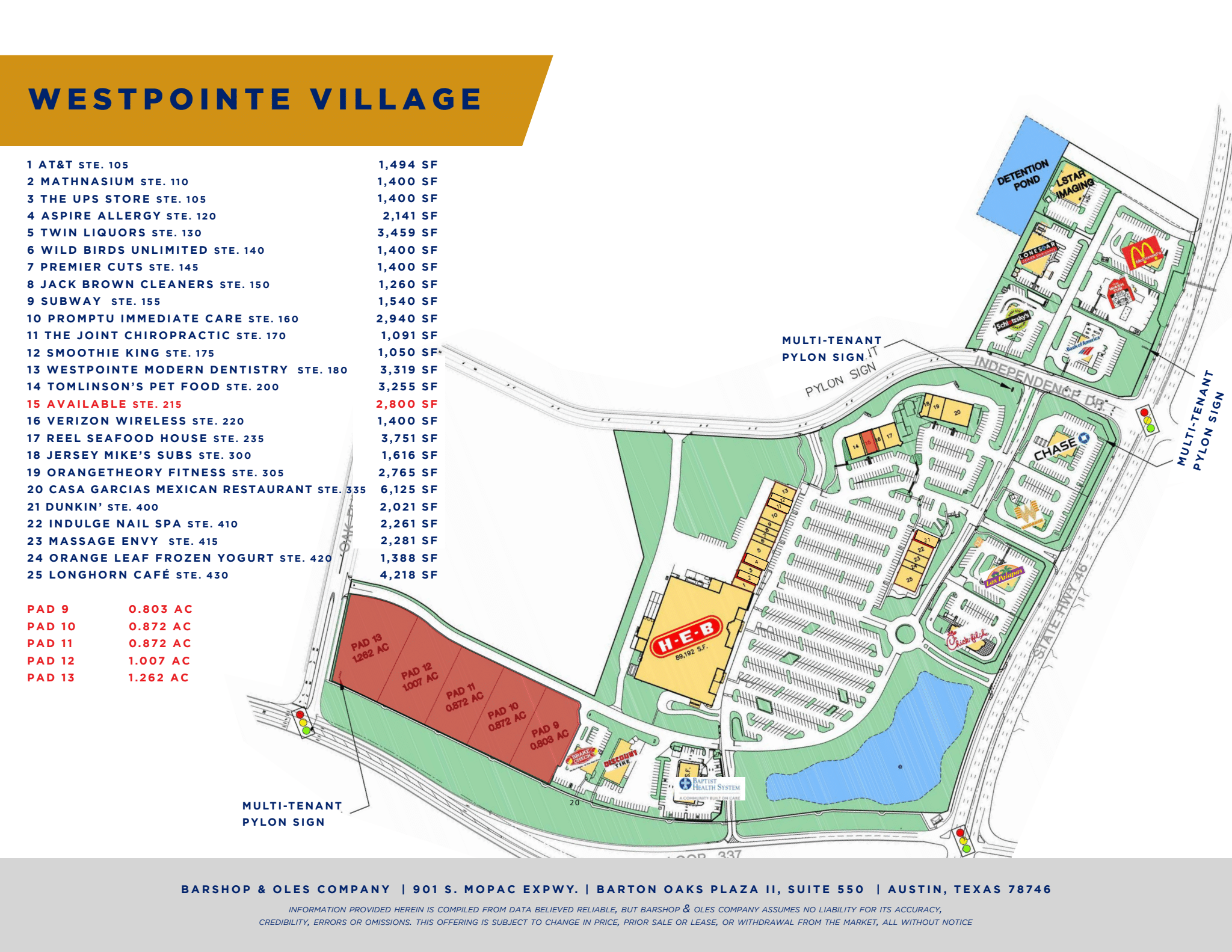 WestPointe Village — Current Developments