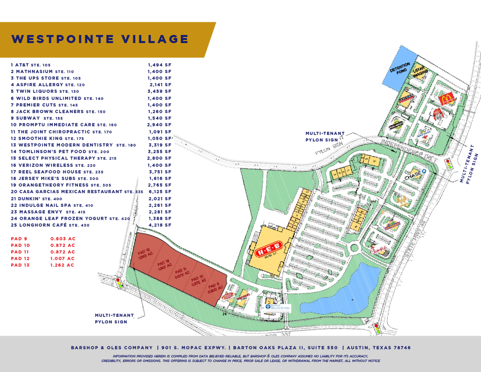 WestPointe Village — Current Developments