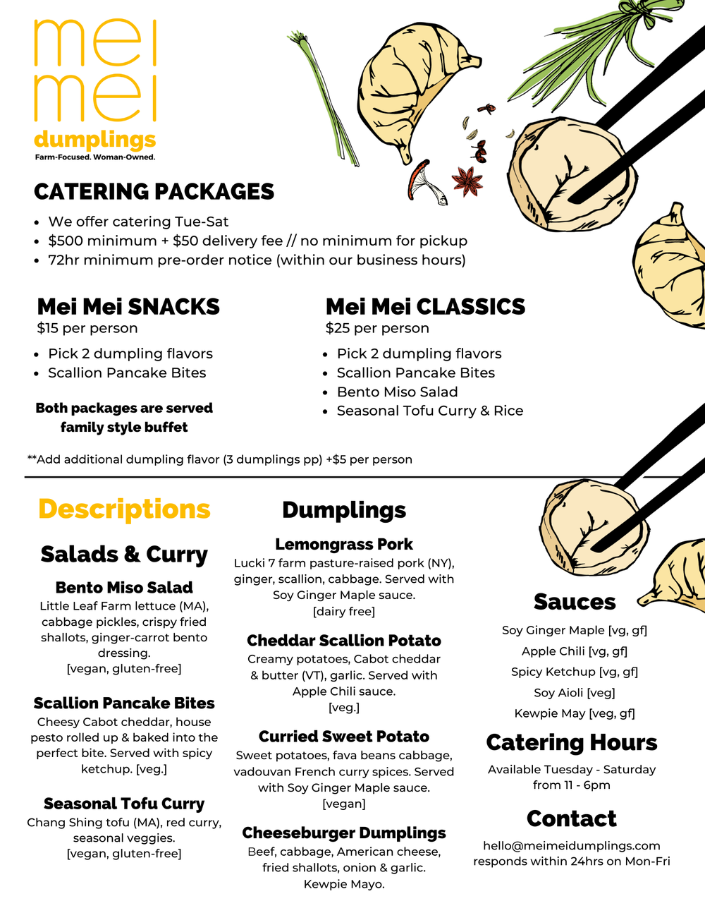 Catering — Mei Mei