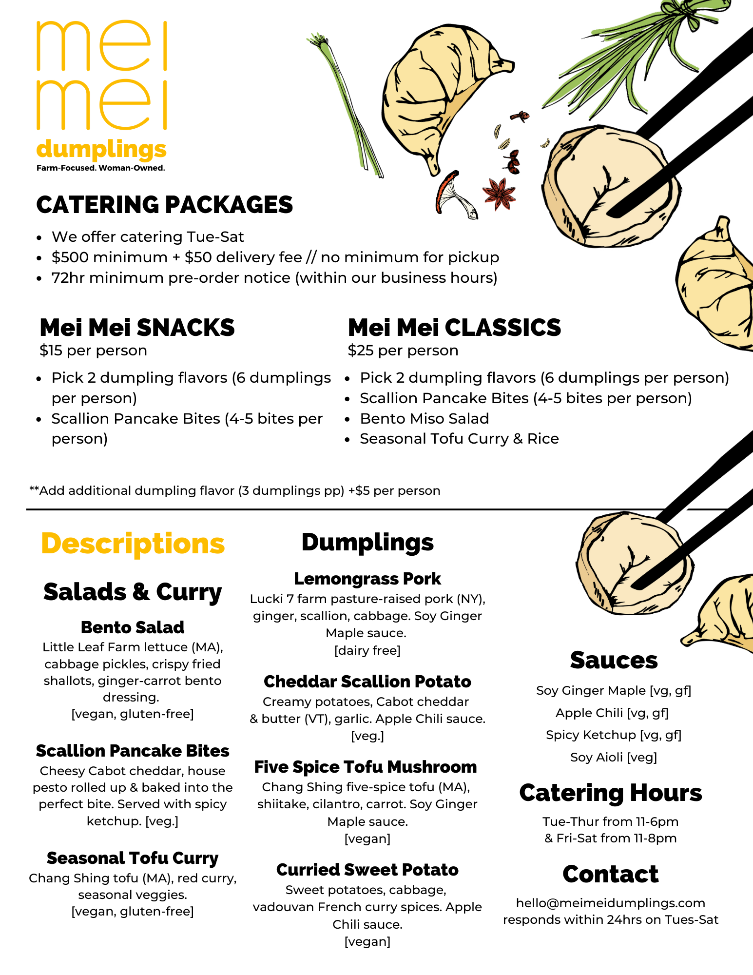 Catering — Mei Mei