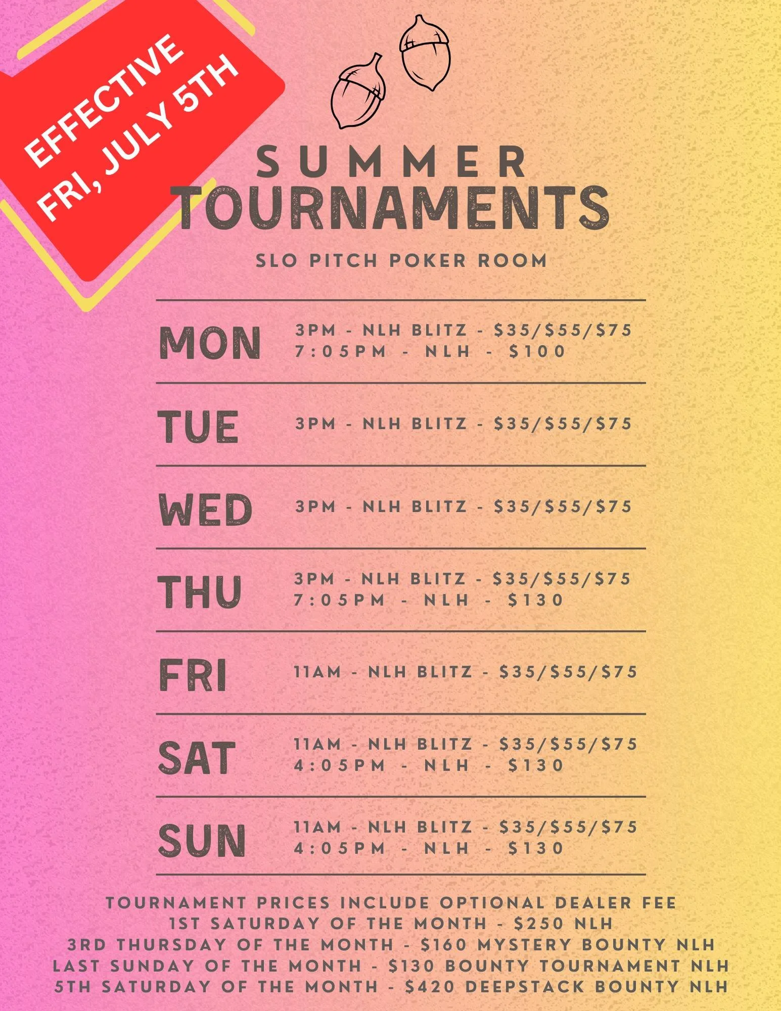Poker Room — Slo Pitch Sports Grill & Casino