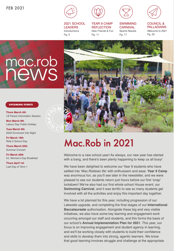 News & Events Blog — The Mac.Robertson Girls' High School
