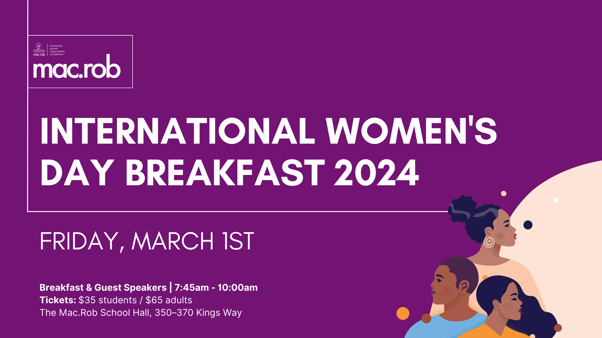 Mac.Rob International Women’s Day Breakfast 2024 — The Mac.Robertson ...