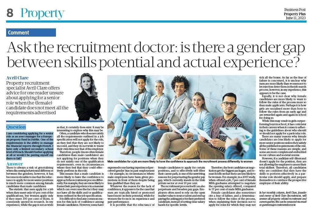 Avril Clare Recruitment
